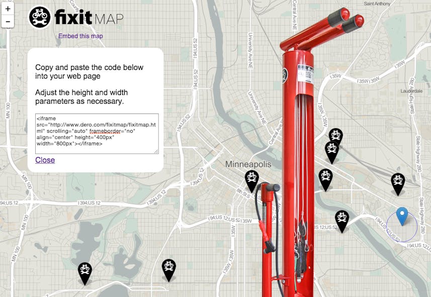 Dero Introduces Bike Repair Station Map | Mass Transit