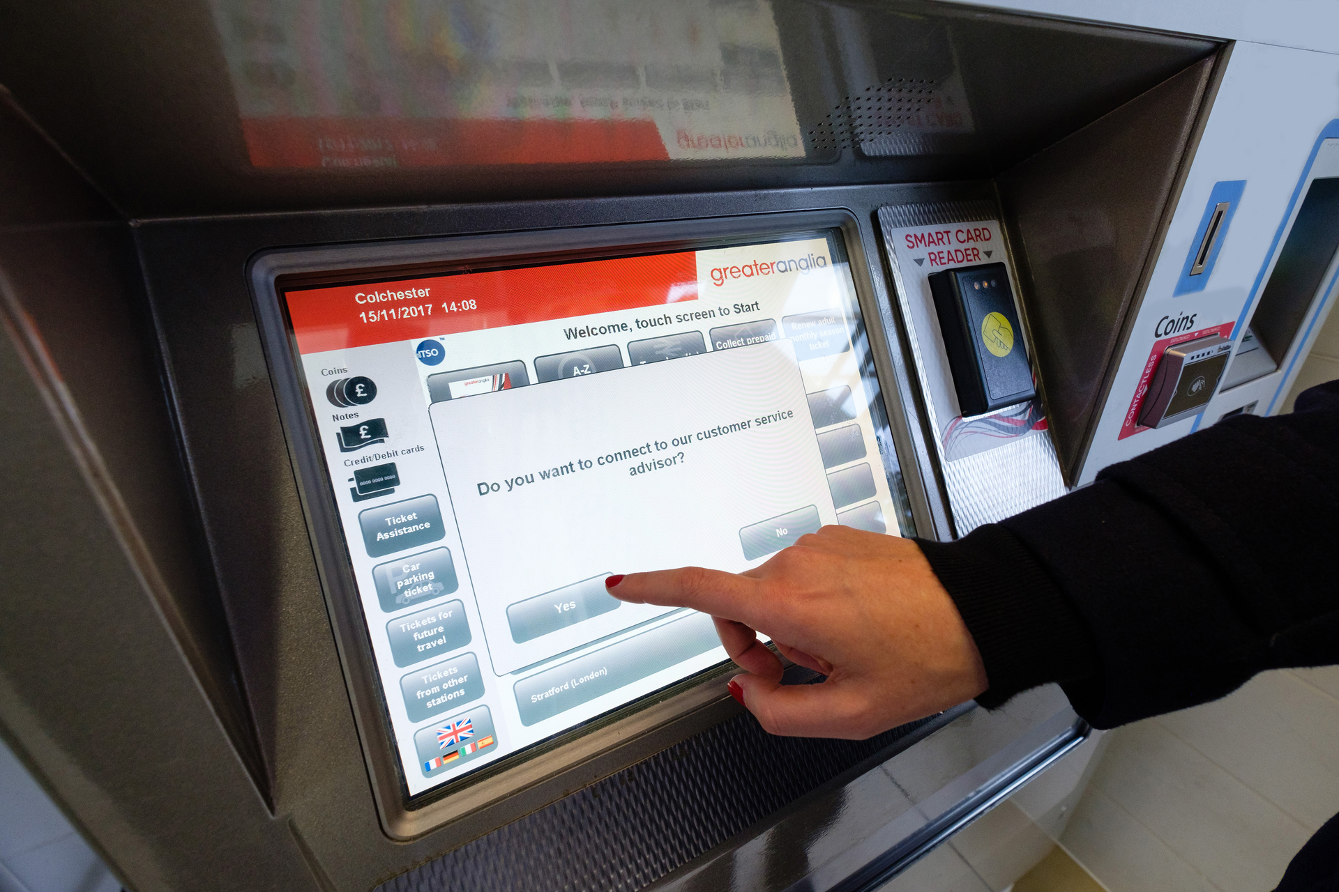 Roll-Out of ‘Virtual Ticket Agents’ on Greater Anglia Ticket Machines ...