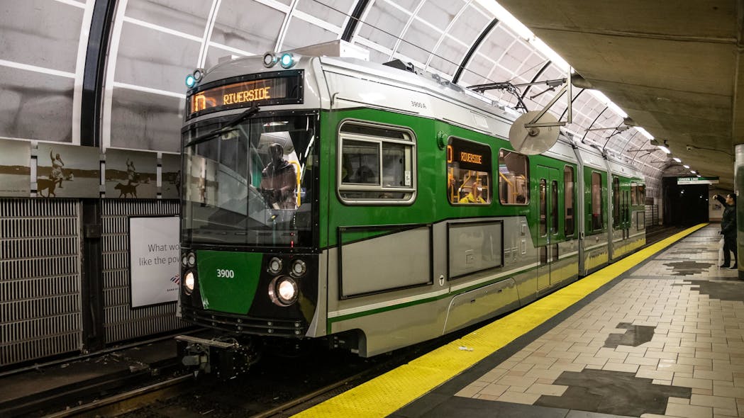New Green Line vehicle enters service on MBTA | Mass Transit