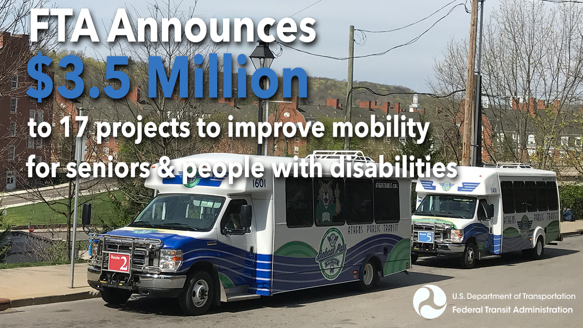FTA awards $3.5 million in grants to improve access and mobility for ...