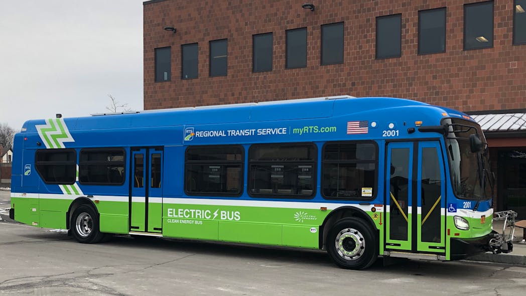 Rochester RTS celebrates first of 10 electric buses | Mass Transit