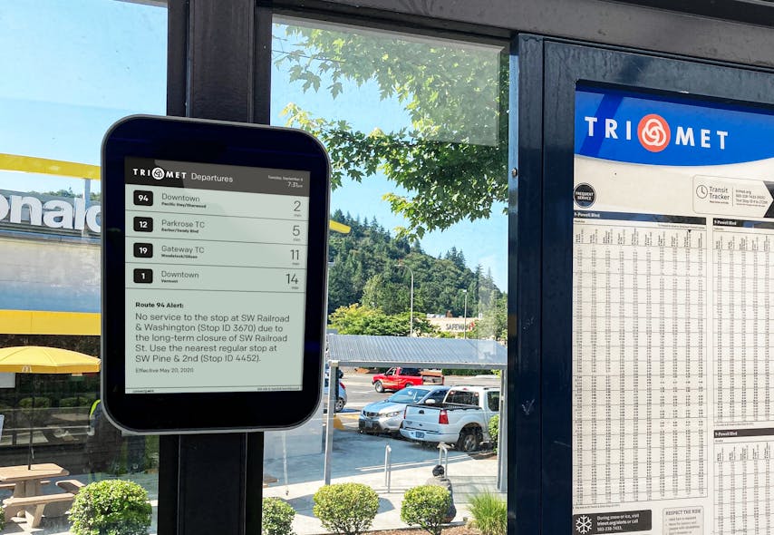 13” Digital Bus Stop | Mass Transit