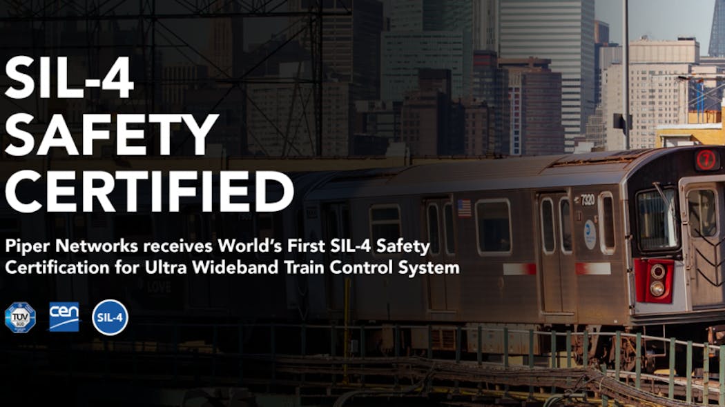 Piper Networks receives SIL-4 safety certification for ultra wideband ...