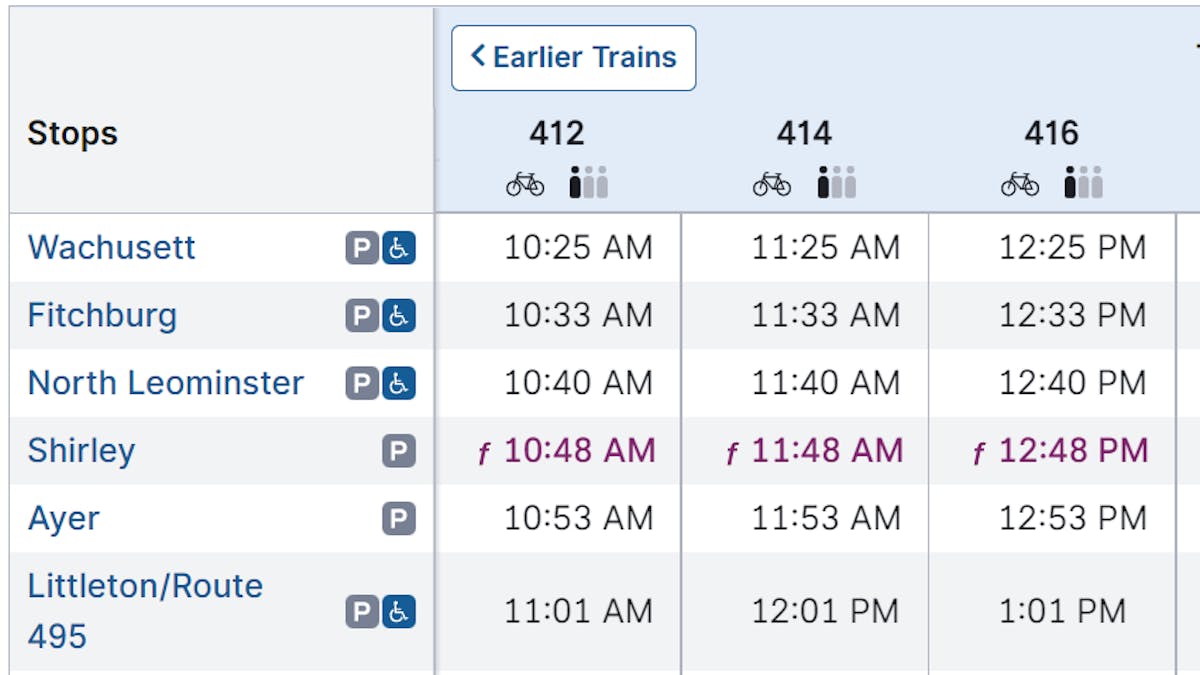 Online commuter rail schedules to display typical seat availability for ...