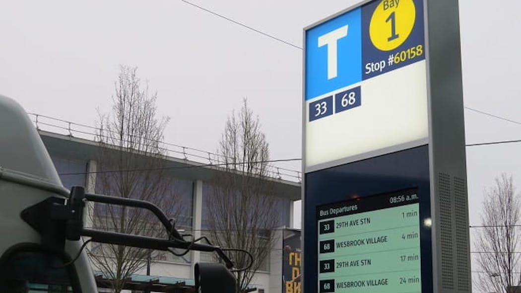 TransLink installs next-bus screens at UBC Exchange | Mass Transit