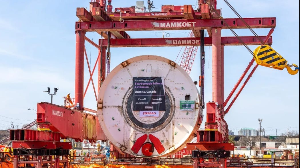 Scarborough Subway Extension tunnel boring machine getting into ...