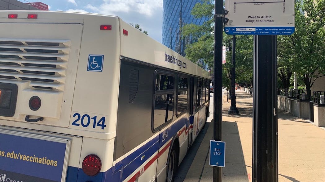CTA rolls out new tactile bus stop sign pilot | Mass Transit