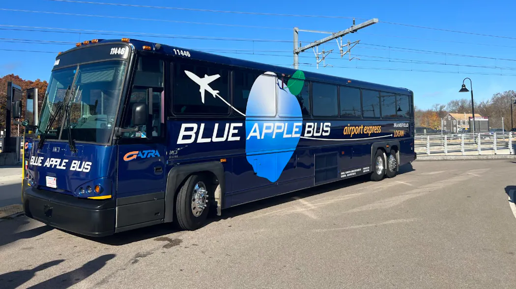 Blue Apple Bus Company begins service between Mansfield MBTA Station ...