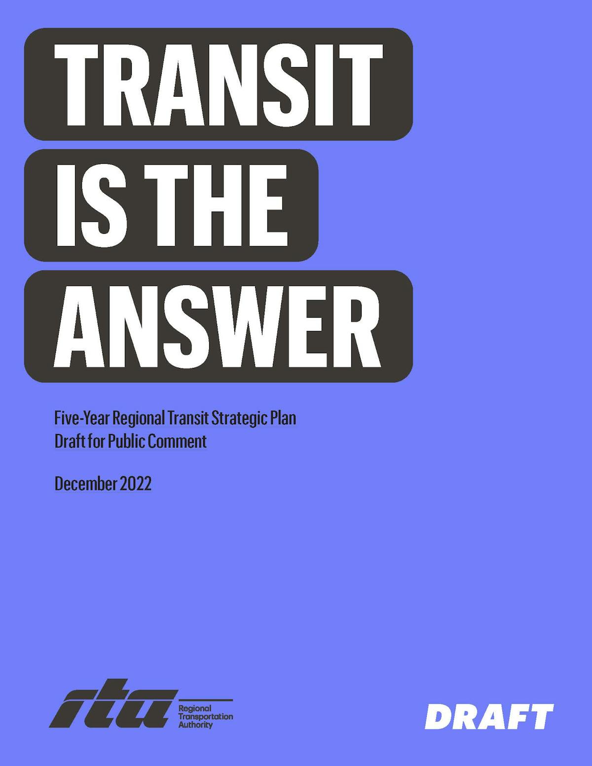RTA of Northeastern Illinois releases draft of 2023 regional transit ...
