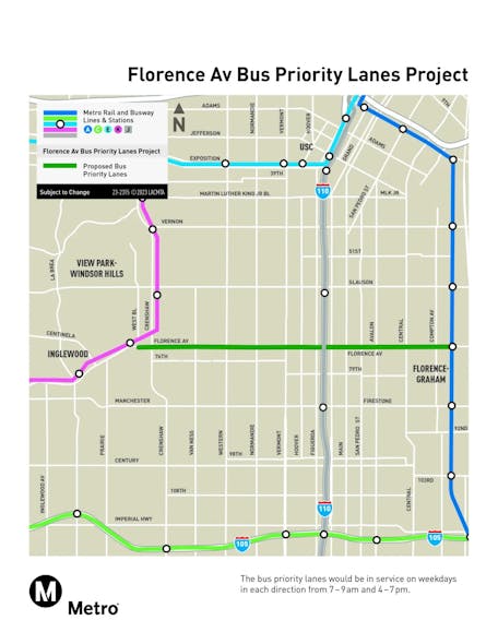 L.A. Metro to add new bus priority lanes along Florence Avenue from ...