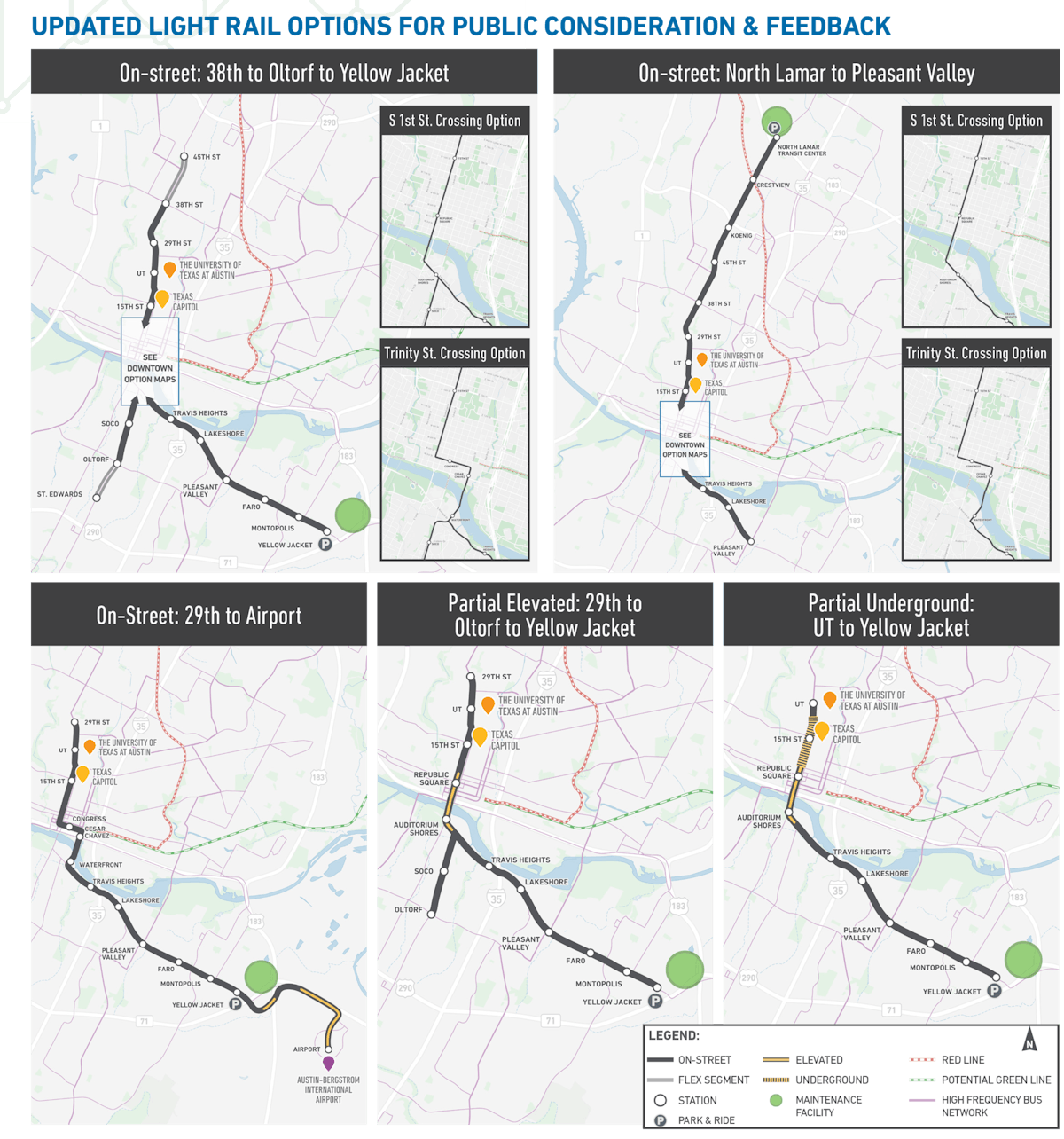 Austin Transit Partners outlines five LRT options as part of Project ...