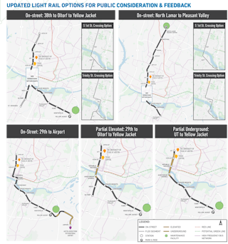 Austin Transit Partners outlines five LRT options as part of Project ...