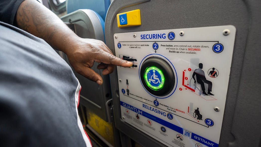 MTA launches pilot of wheelchair securement device | Mass Transit