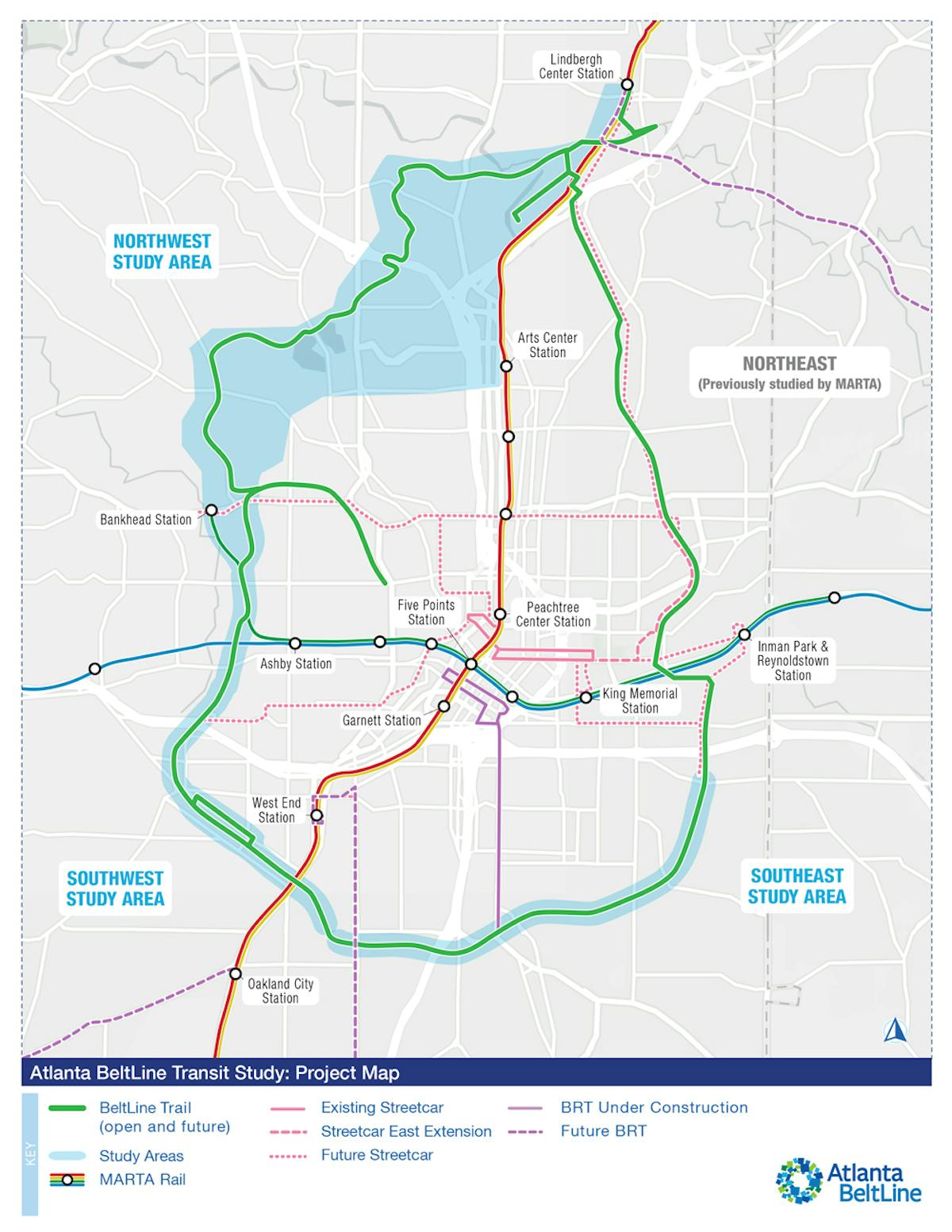 Atlanta BeltLine launching transit planning study for 13.6-mile rail ...