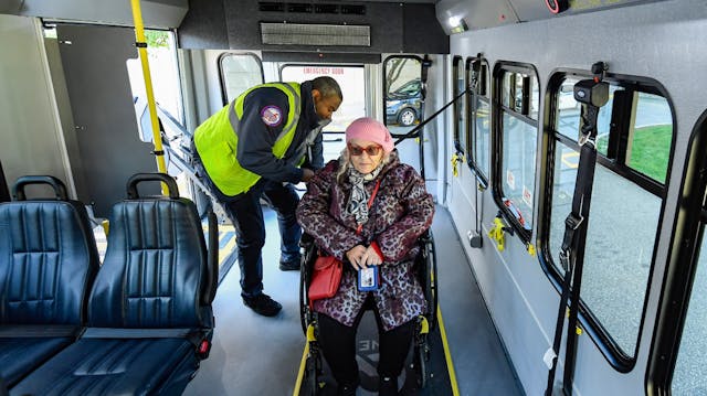 MTA welcomes wheelchair securement system to one of its Ford E-450 vans ...