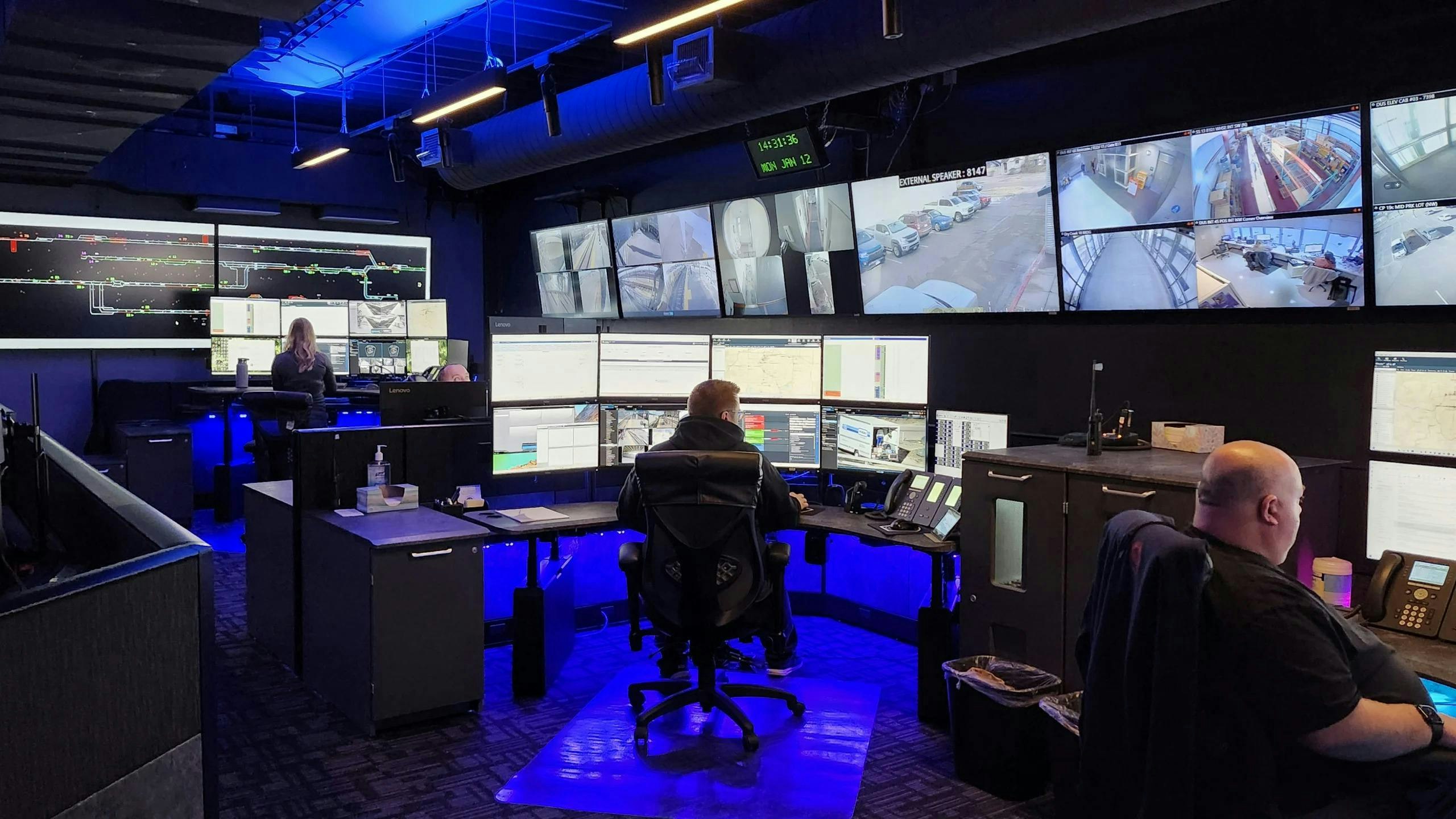 The Denver Regional Transportation District's Security Command Center.